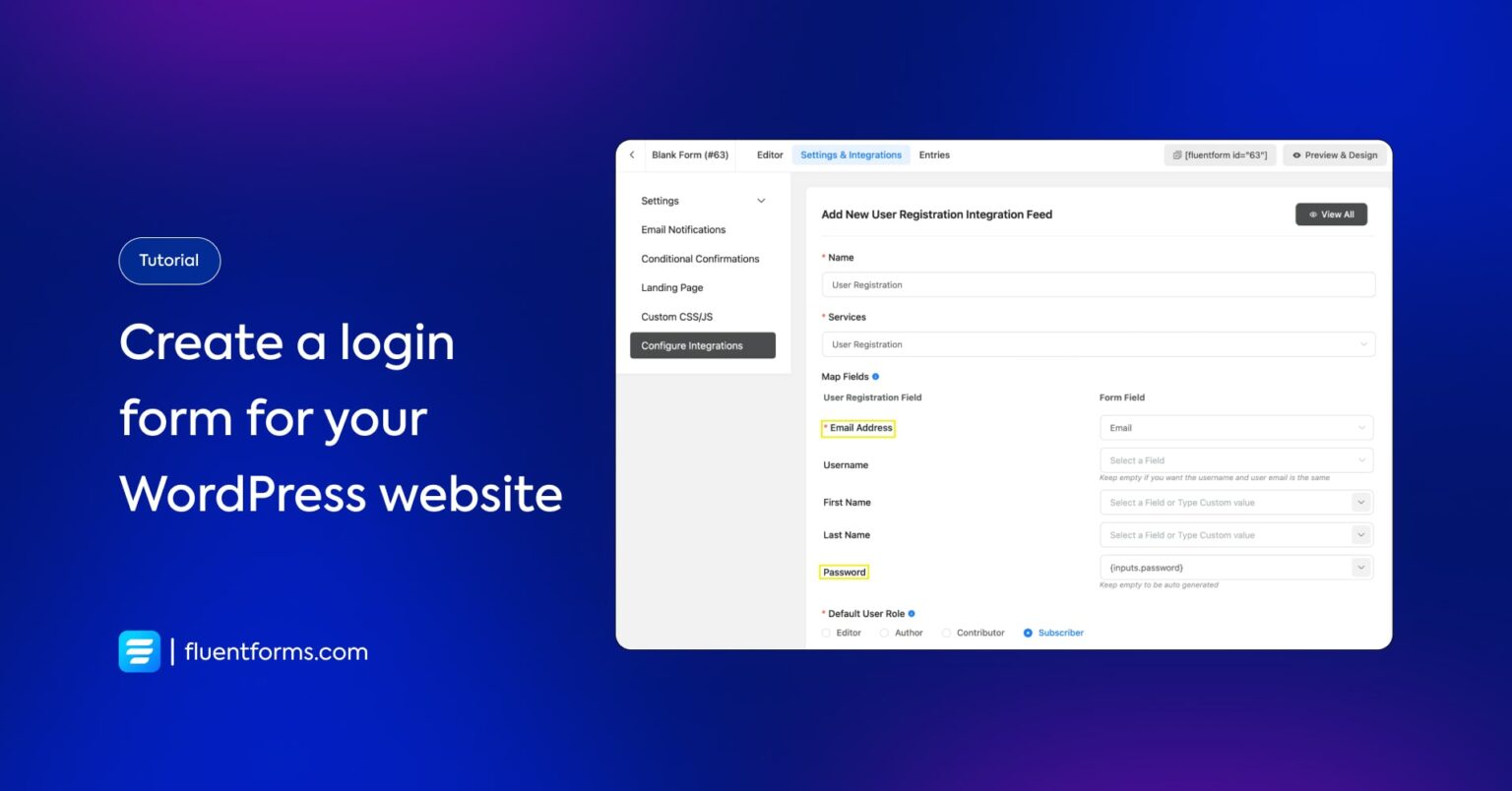 How to Create a Login Form on a WordPress Website - Fluent Forms How to Create a Login Form on a WordPress Website - Fluent Forms