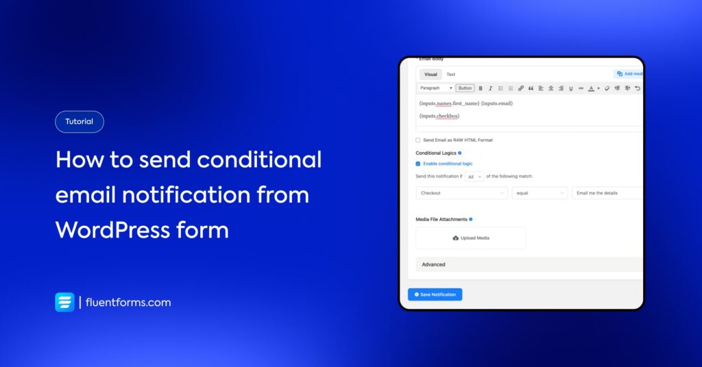 How To Send Conditional Email Notification From Wordpress Contact Form Plugin Fluent Forms 0008