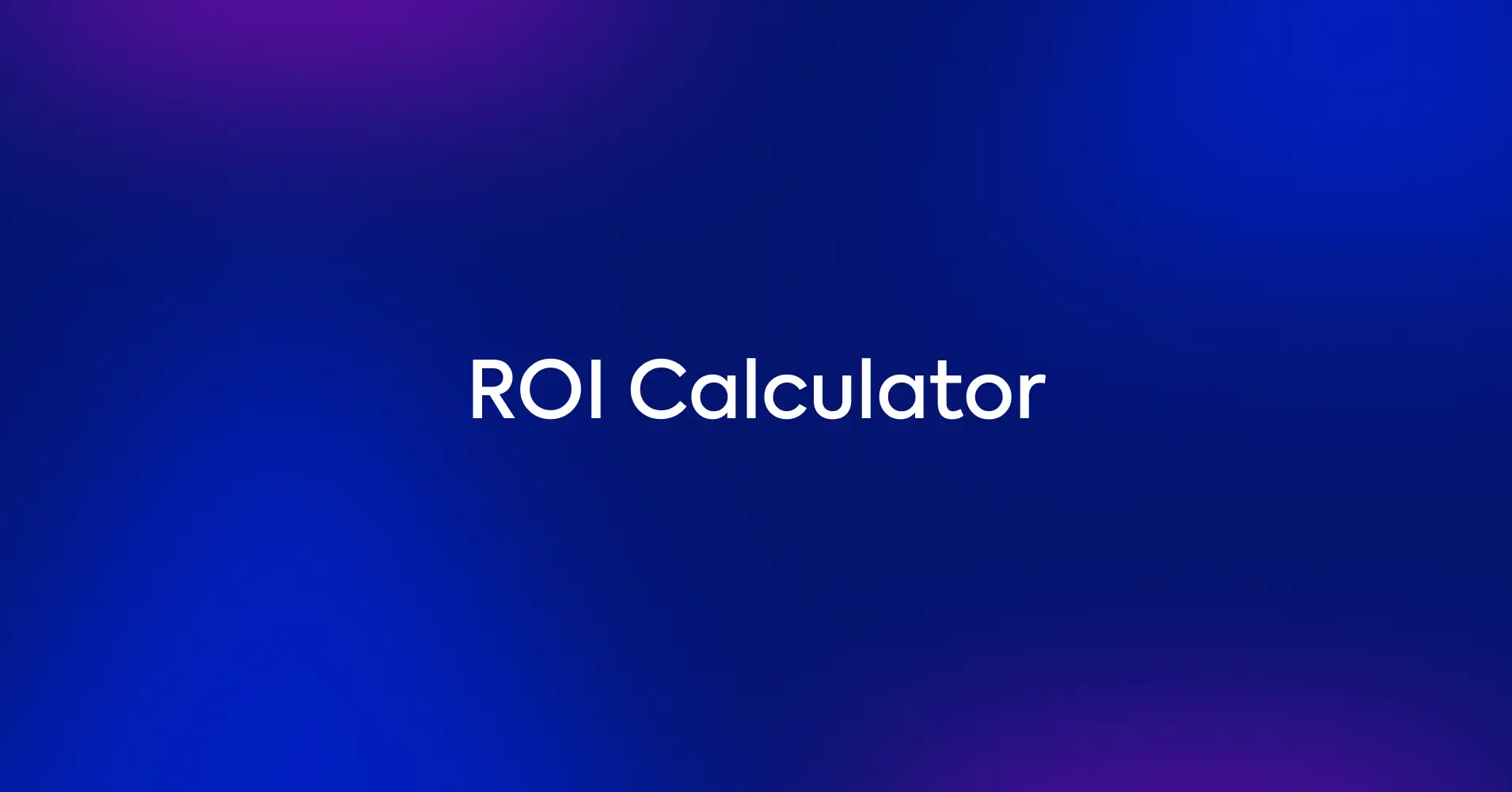 ROI Calculator - Fluent Forms