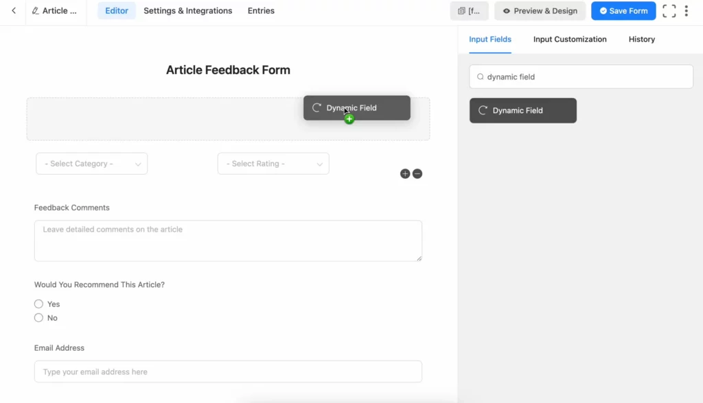 Create Adaptive Forms Using Dynamic Field in WordPress - Fluent Forms