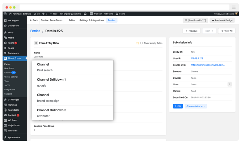 How To Track Utm Parameters And Other Lead Source Data In Fluent Forms