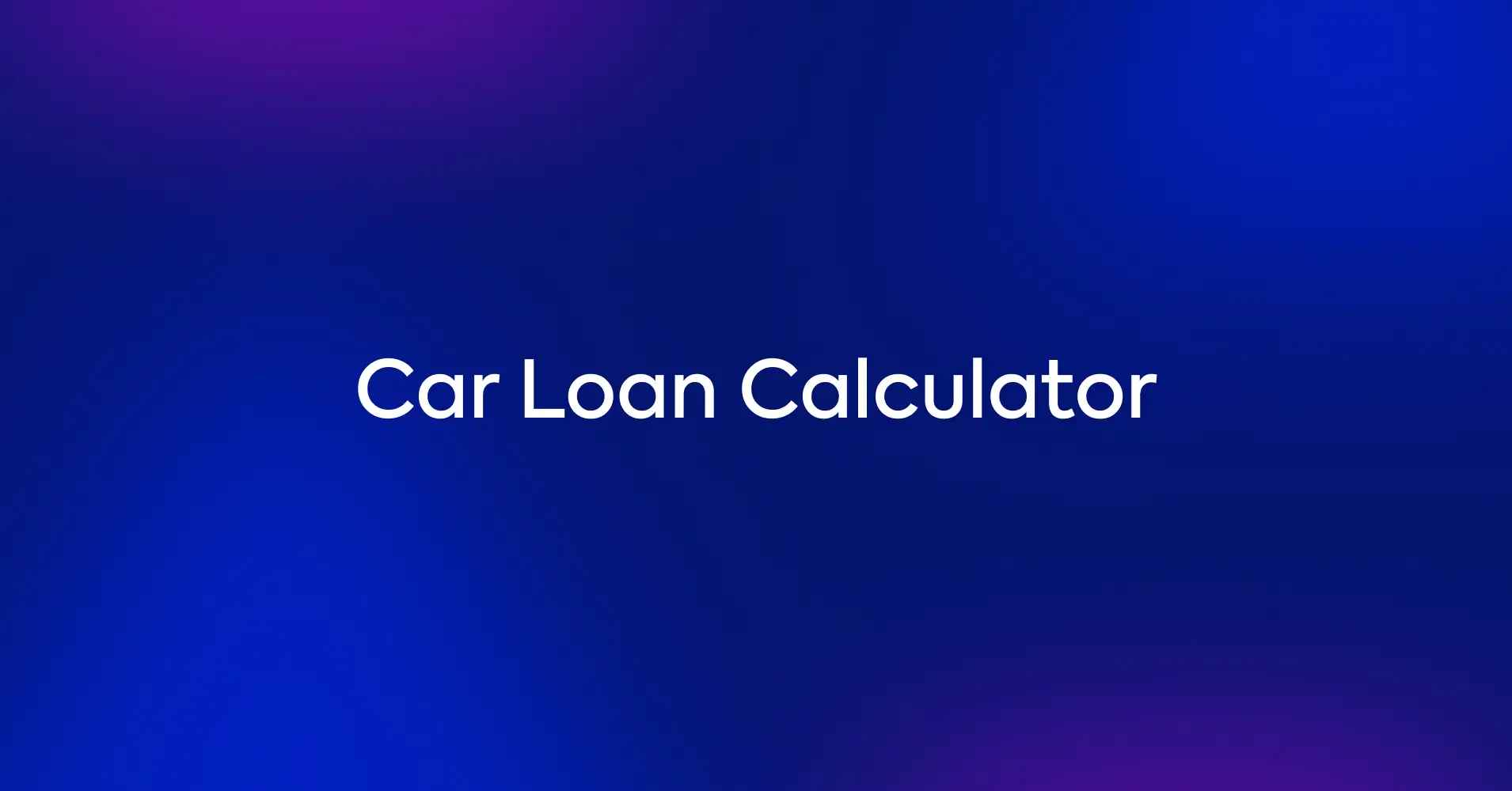 Car Loan Calculator - Fluent Forms