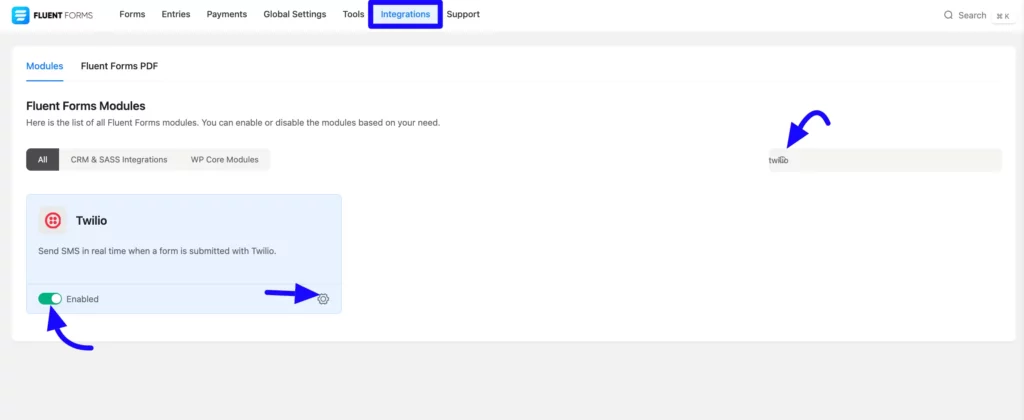 Twilio Integration with Fluent Forms - Fluent Forms