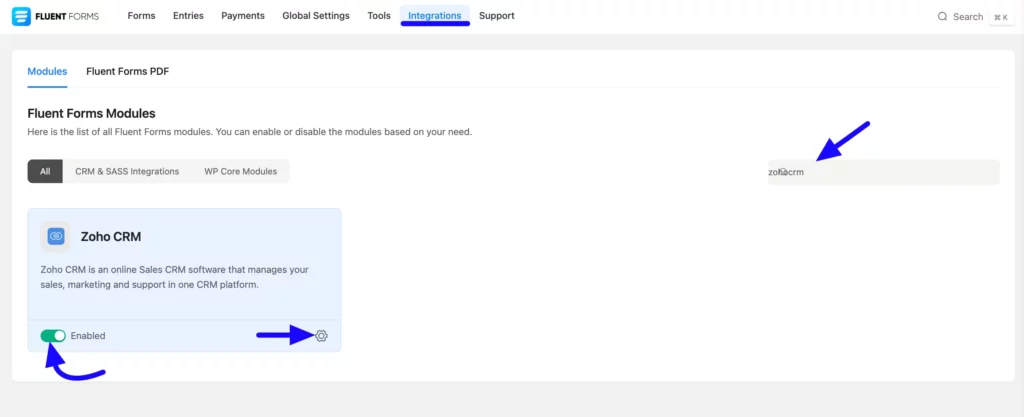 Zoho CRM Integration with Fluent Forms - Fluent Forms