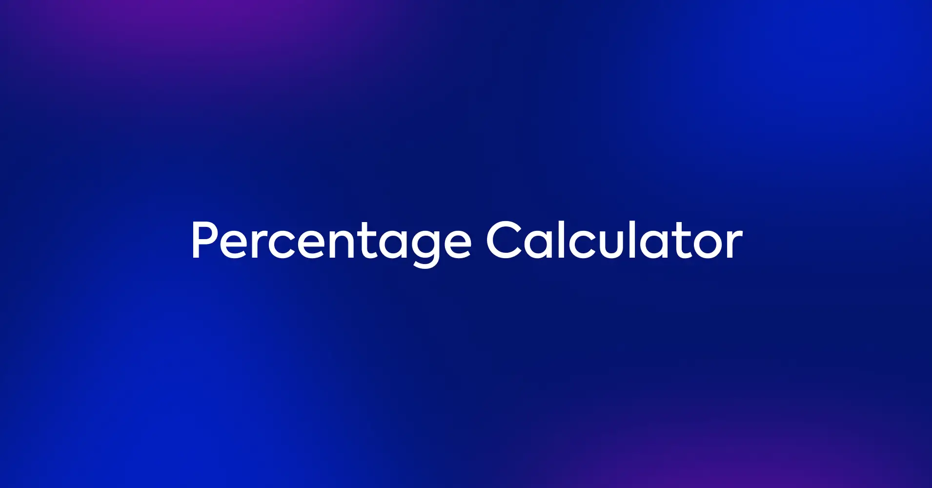 Percentage Calculator - Fluent Forms