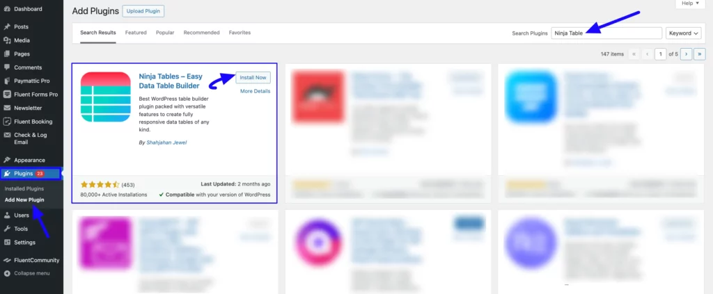 Show Fluent Forms Entries In Frontend Using Ninja Tables Fluent Forms