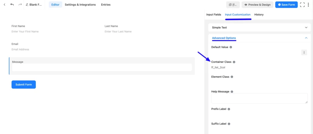 How to use CSS Ready Classes - Fluent Forms