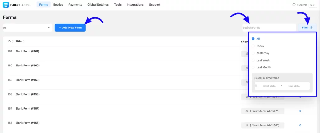 Fluent Forms User Interface - Fluent Forms