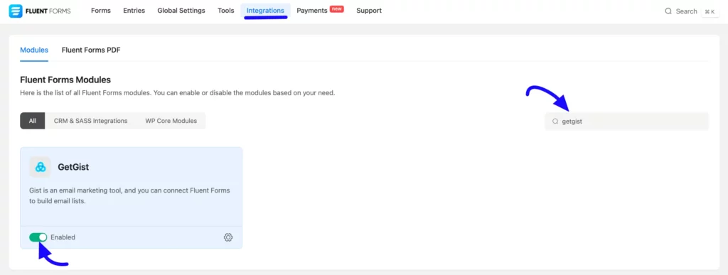 Gist Integration with Fluent Forms - Fluent Forms