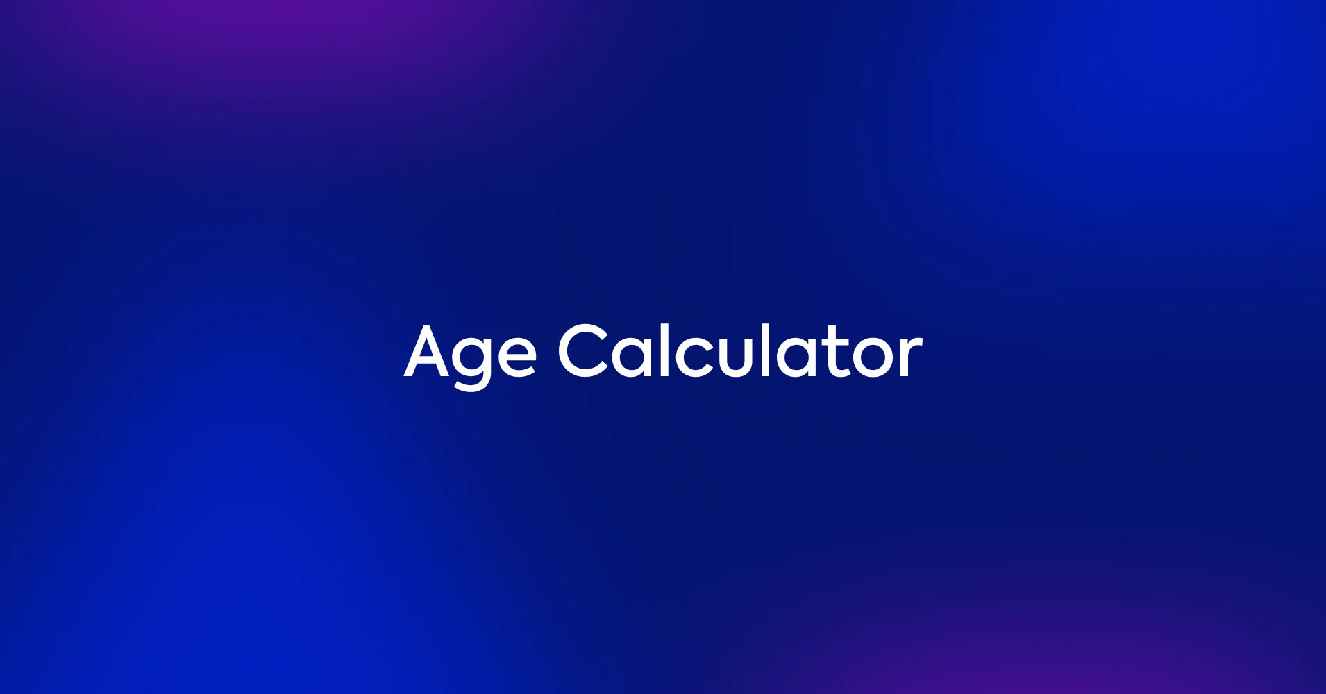 Age Calculator - Fluent Forms