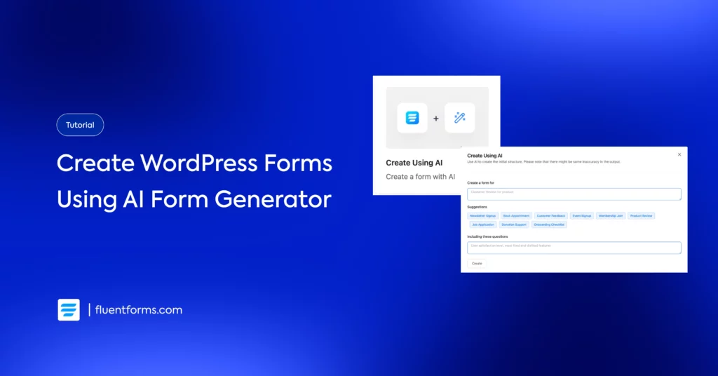 How to Create WordPress Forms with Free AI Form Generator