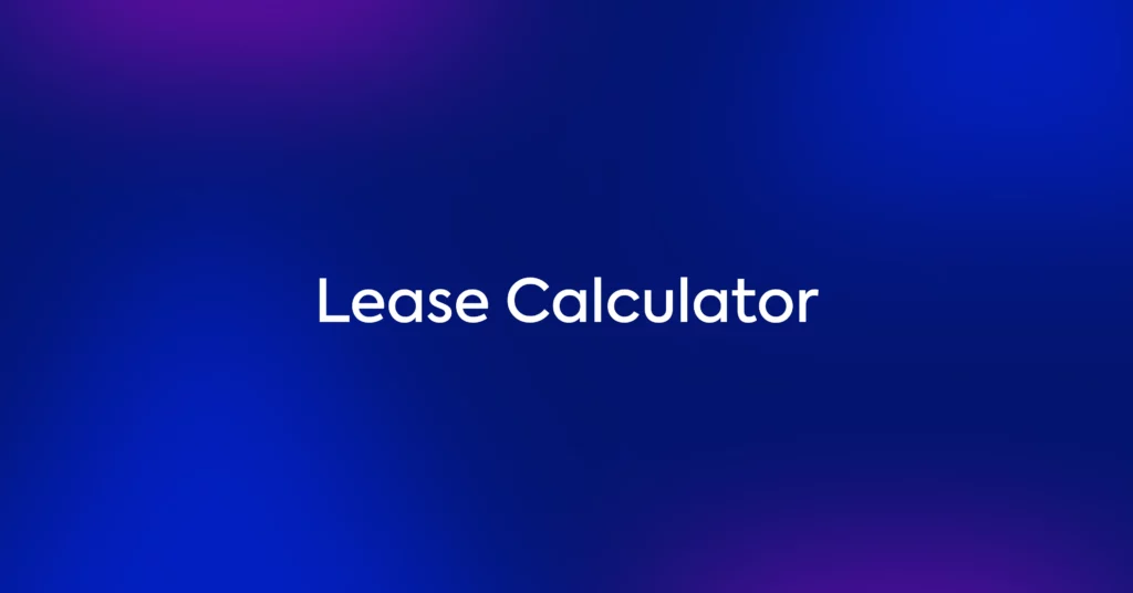 Lease Calculator - Fluent Forms