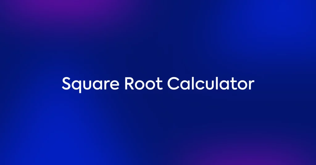 Square Root Calculator - Fluent Forms